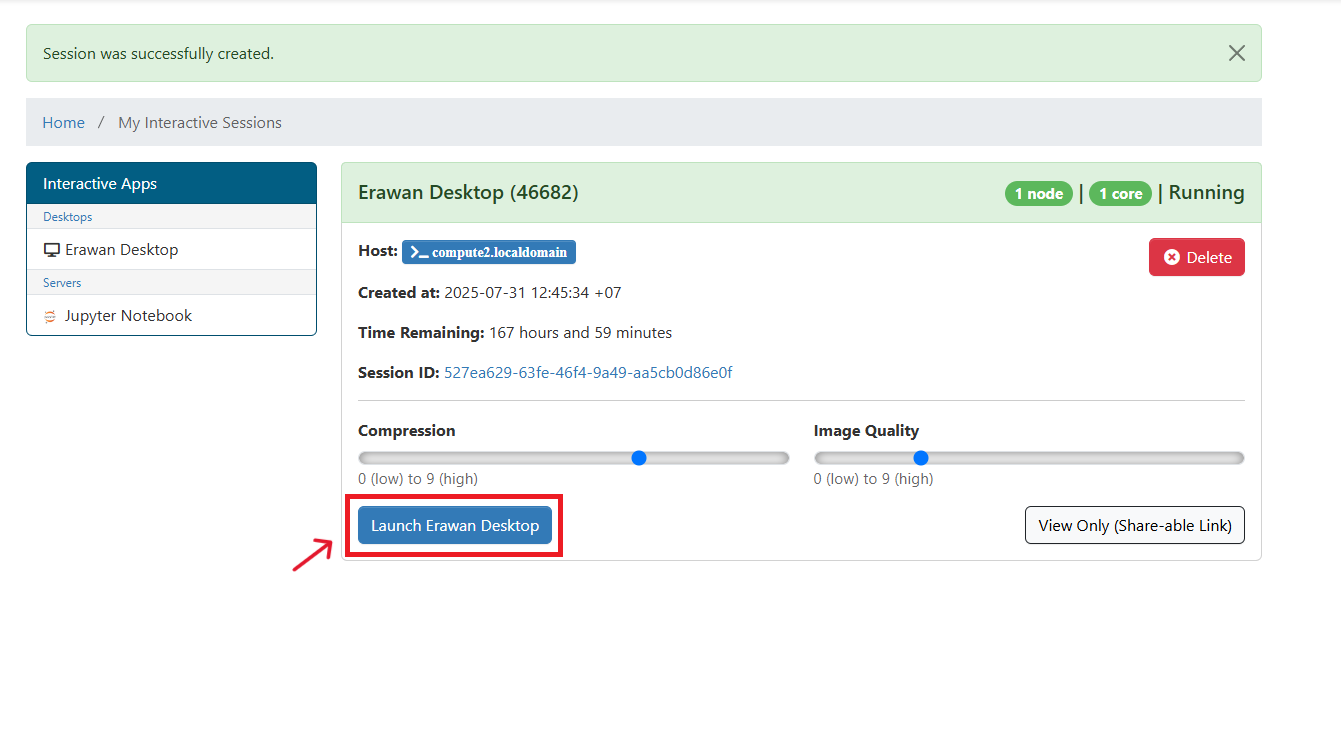 การใช้งาน Open Ondemand | CMU HPC ERAWAN